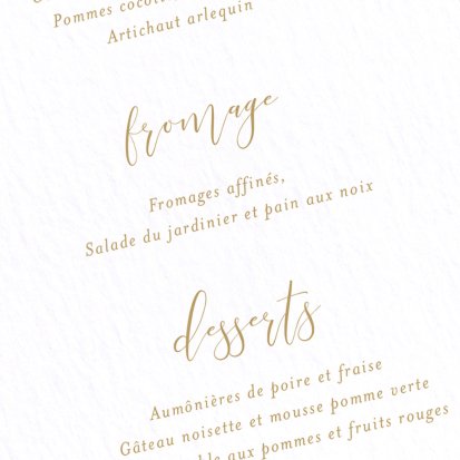 Menu Mariage Personnalisé - Idée Décoration Table de Mariage